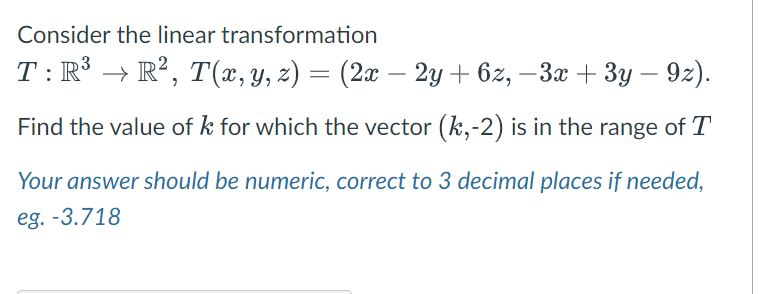 Solved Consider the linear | Chegg.com