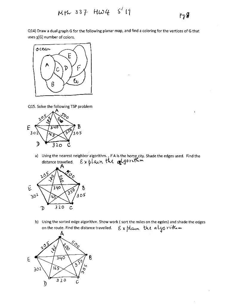 014) Draw a dual graph G for the following planar | Chegg.com