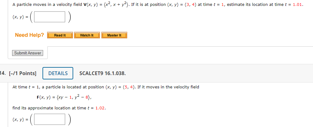 Solved A particle moves in a velocity field | Chegg.com