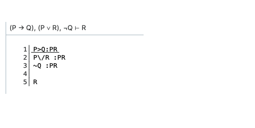Solved (P →Q), (P v R), -QR V 1 P>Q:PR 2 PVR :PR 3Q : PR 4 5 | Chegg.com