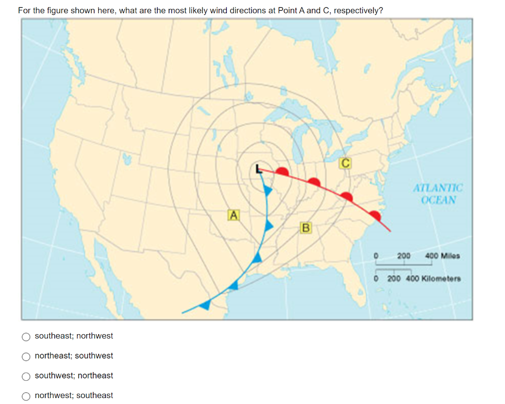 Solved southeast; northwest northeast; southwest southwest; | Chegg.com