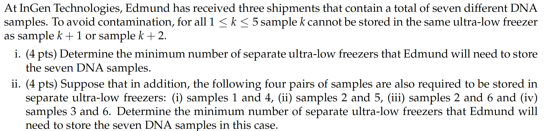 Solved At InGen Technologies, Edmund has received three | Chegg.com