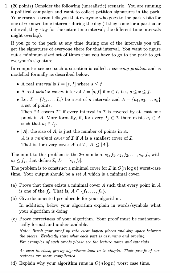 Solved (20 ﻿points) ﻿Consider the following (unrealistic) | Chegg.com