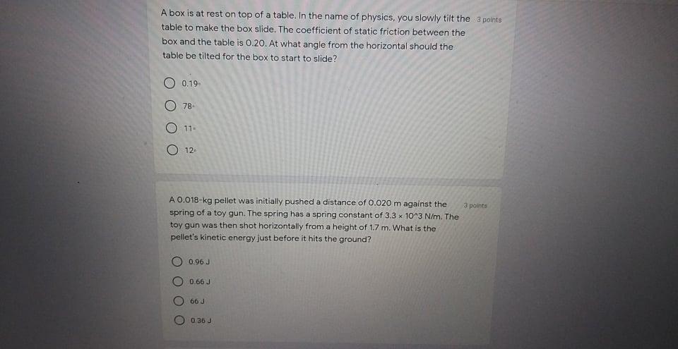 Solved A box is at rest on top of a table. In the name of | Chegg.com