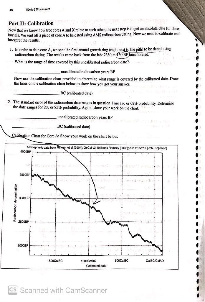 Now that we know how tree cores A and X relate to | Chegg.com