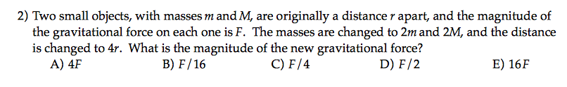 Solved: 2) Two Small Objects, With Masses M And M, Are Ori... | Chegg.com