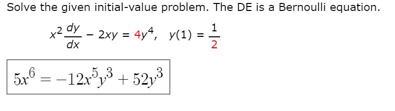 Solved Solve the given initial-value problem. The DE is a | Chegg.com