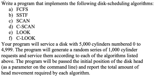 Solved Write A Program That Implements The Following