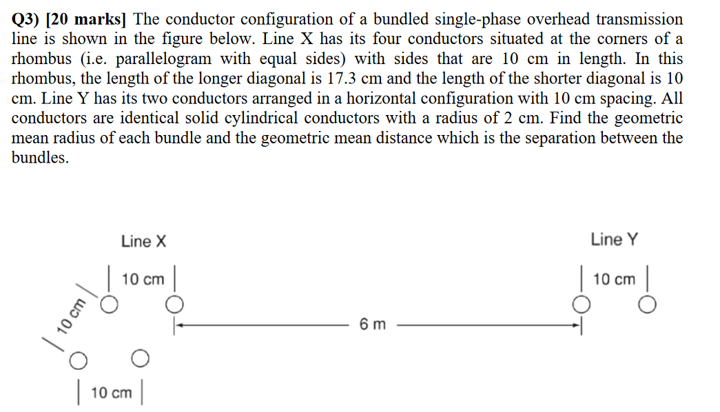 Solved Q3) [20 marks] The conductor configuration of a | Chegg.com