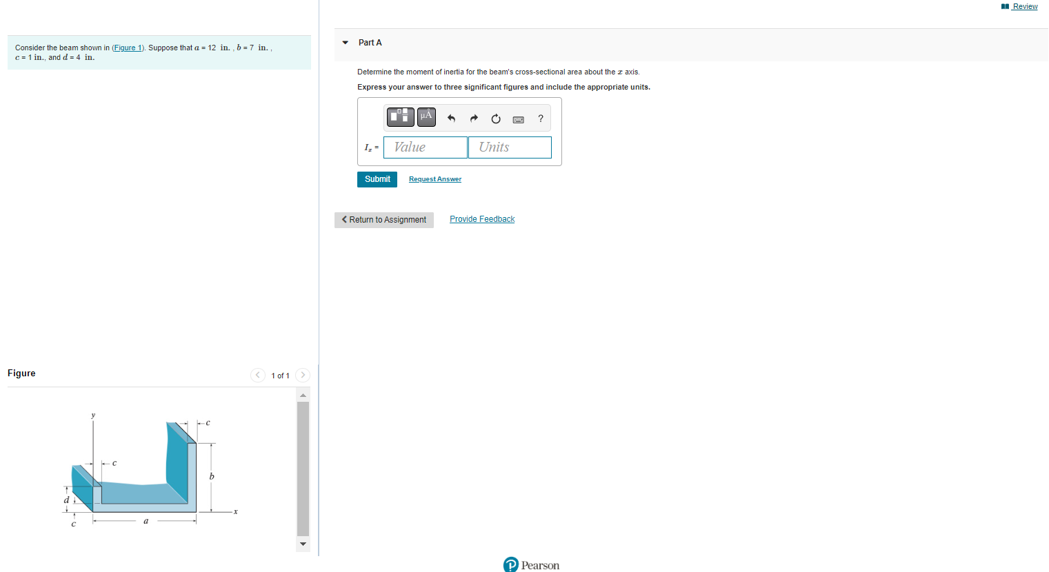 Solved Consider the beam shown in (Figure 1). Suppose that | Chegg.com