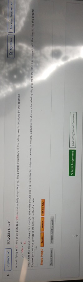 Solved 5. -11 points SCALCETS 8.1.041. My Notes Ask Your | Chegg.com Solved 5. -11 points SCALCETS 8.1.041. My Notes Ask Your | Chegg.com