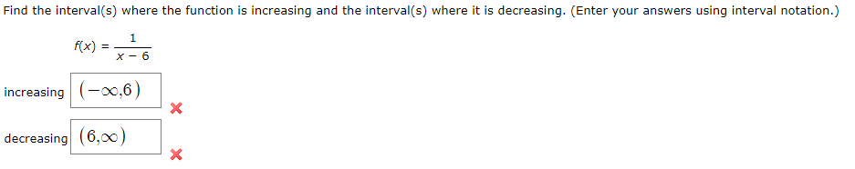 Solved Find the interval(s) where the function is increasing | Chegg.com