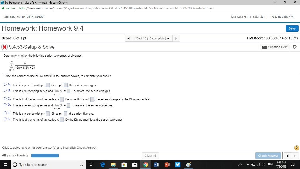 Solved Do Homework - Mustafa Hammoda - Google Chrome Secure | Chegg.com