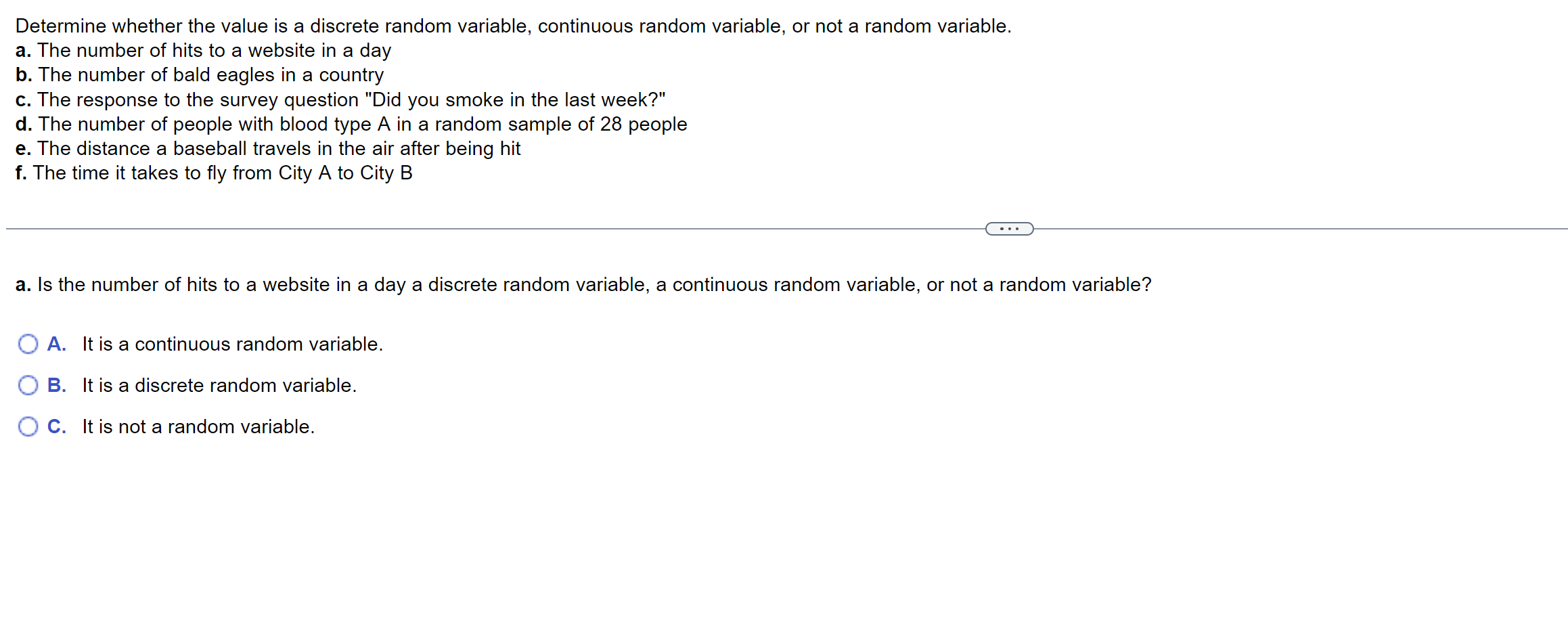 Solved Determine whether the value is a discrete random | Chegg.com