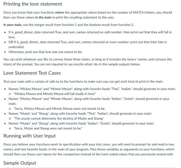 Solved Write Two Functions Function 1 - sum_names Function 1 | Chegg.com