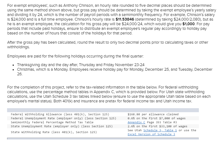 Appendix A Continuing Payroll Project: Wayland Custom | Chegg.com