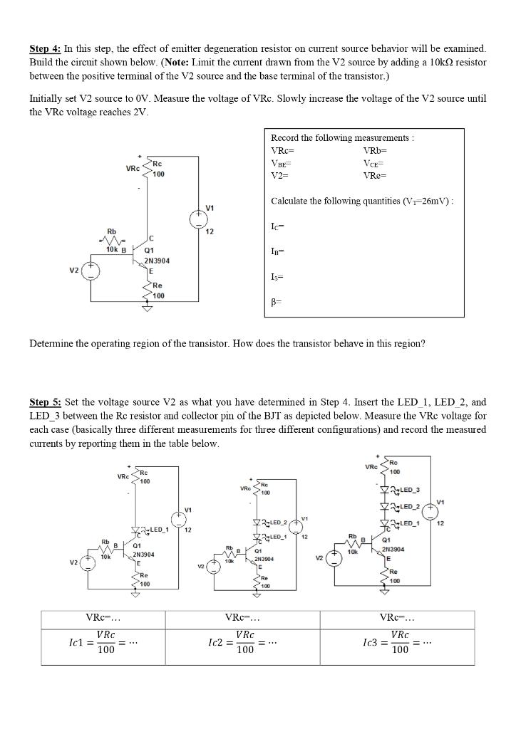 Step 4: In this step, the effect of emitter | Chegg.com