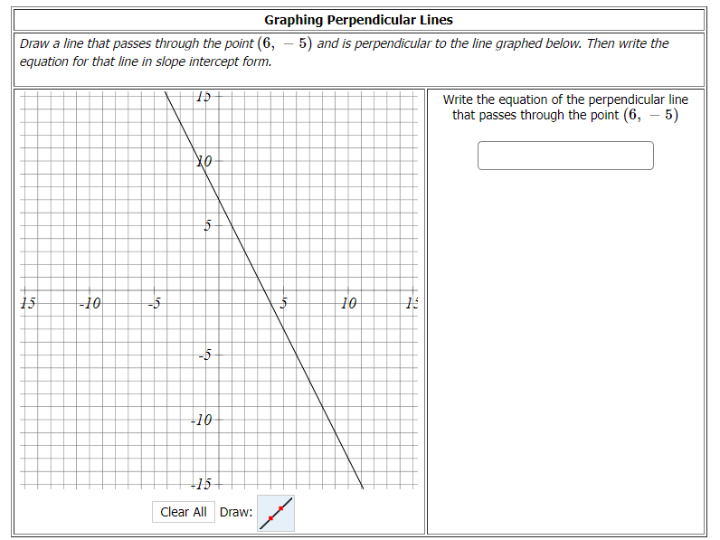 Solved Draw a line that passes through the point (6,−5) and | Chegg.com