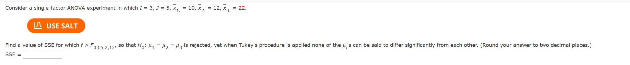 Solved Consider a single-factor ANOVA experiment in which | Chegg.com