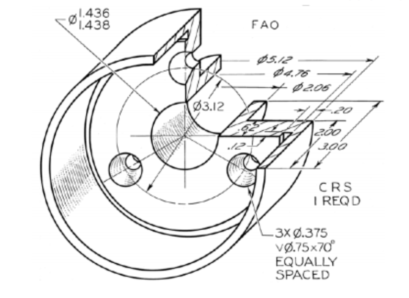 Solved Please create this autocad drawing in Solidworks and | Chegg.com