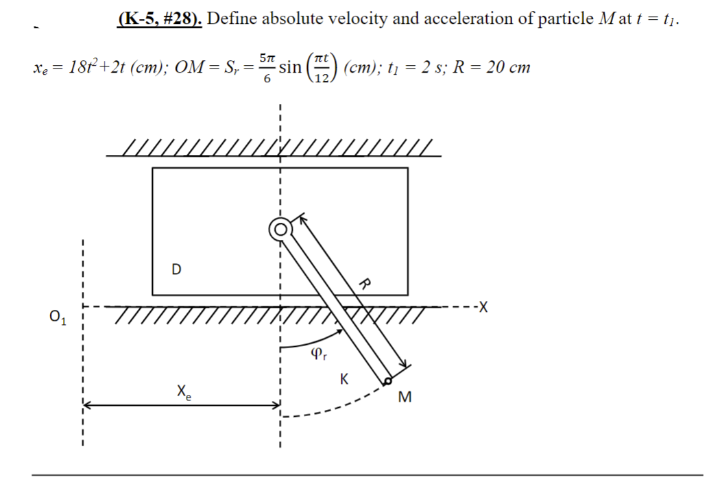 Solved #28 Define absolute velocity and acceleration of | Chegg.com