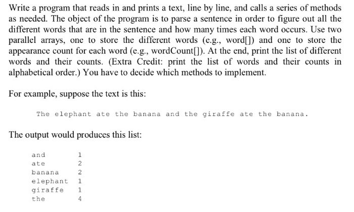 Write a program that reads in and prints a text, line | Chegg.com