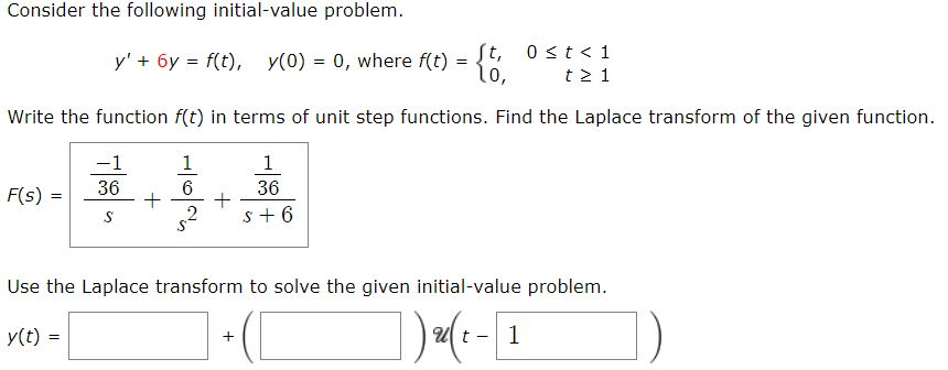Solved Consider The Following Initial Value Problem Y 6y 