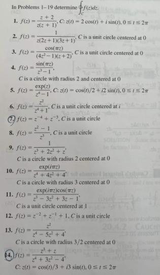 Solved o frente In Problems 1-19 determine codz. 3+2 1. f) | Chegg.com