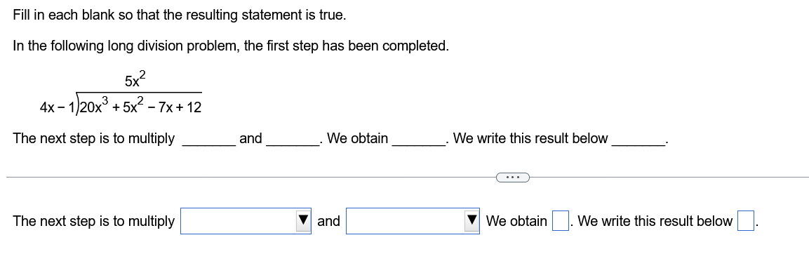 Solved Fill in each blank so that the resulting statement is | Chegg.com