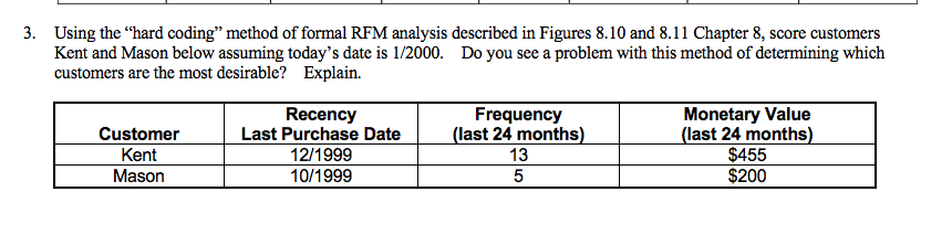 Solved 3. Using the "hard coding" method of formal RFM | Chegg.com