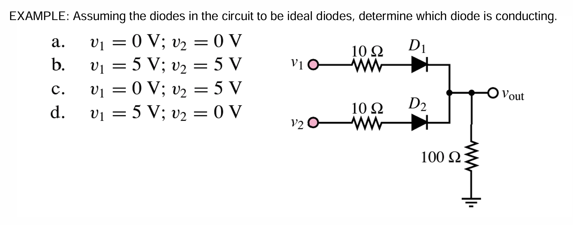 Solved EXAMPLE: Assuming the diodes in ﻿the circuit to be | Chegg.com
