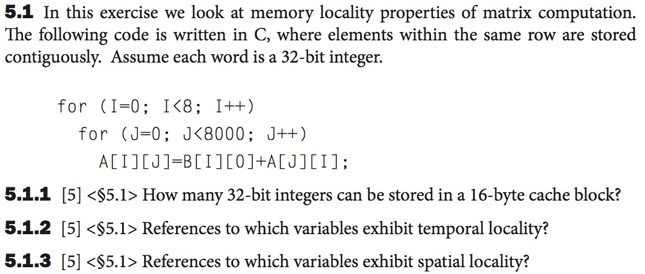 Solved 5.1 In this exercise we look at memory locality | Chegg.com