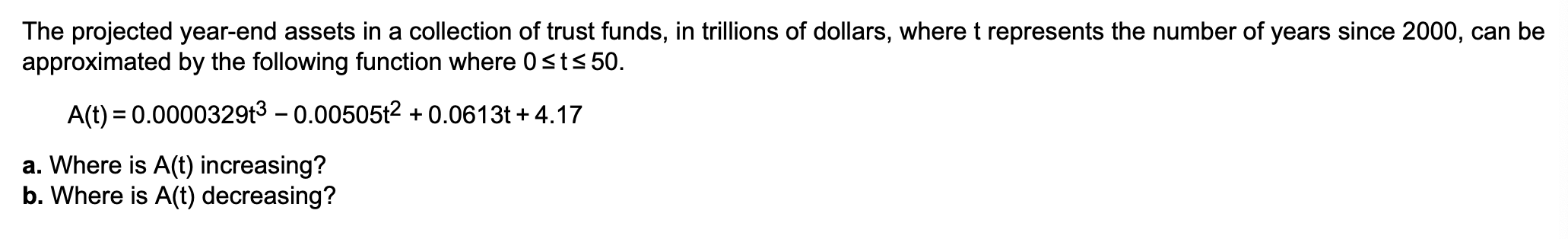 Solved The projected year-end assets in a collection of | Chegg.com