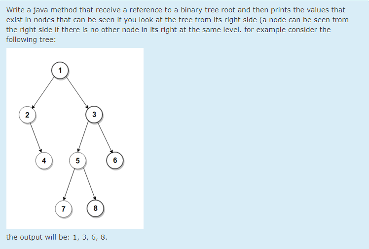 Solved Write a java method that receive a reference to a | Chegg.com