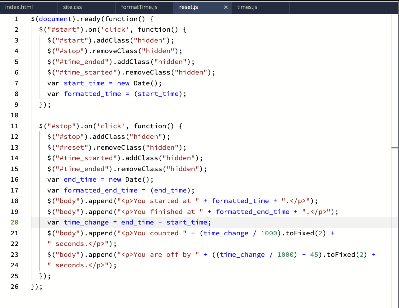 Solved ! Expecting no JavaScript errors | Chegg.com