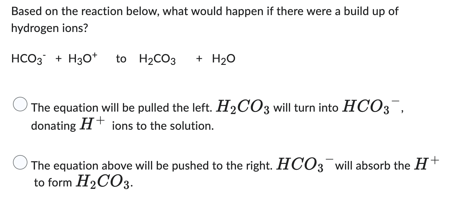 Solved Based on the reaction below, what would happen if | Chegg.com