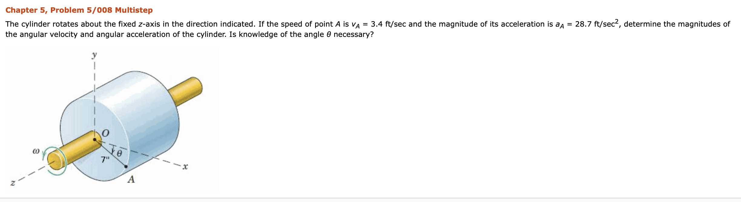 Solved Chapter 5, Problem 5/008 Multistep The cylinder | Chegg.com