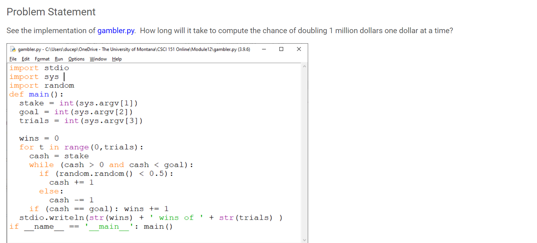 Solved PYTHON!! Can someone help me with this problem | Chegg.com