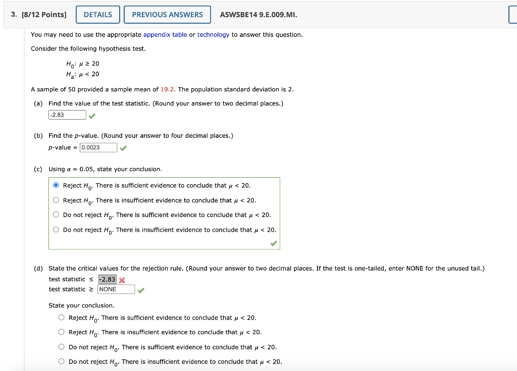 Solved How do I find the critical values for the rejection | Chegg.com