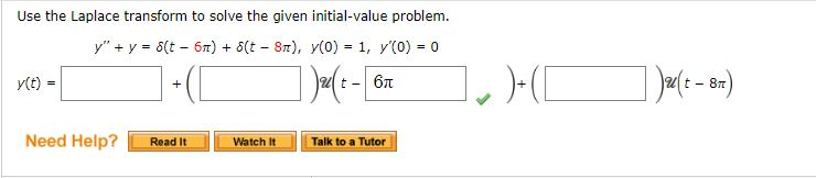 Solved Use the Laplace transform to solve the given | Chegg.com