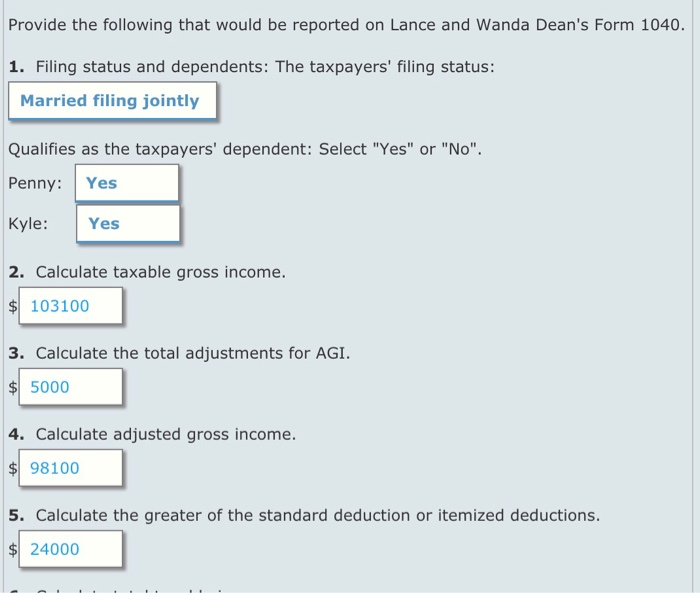 Solved Using the facts from this problem, prepare a 2018 tax | Chegg.com