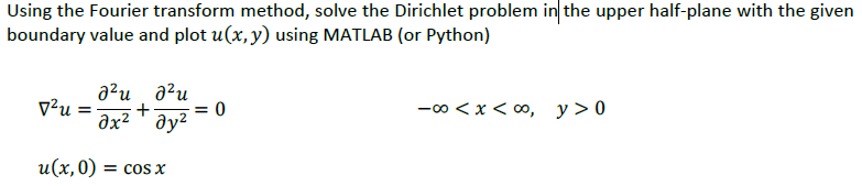 Using the Fourier transform method, solve the | Chegg.com