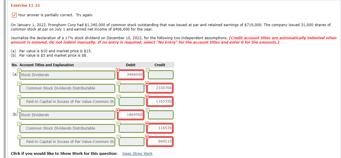 Solved Exercise 11 21 Your Answer Is Partially Correct Try Chegg