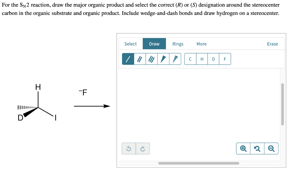 Solved For the Sy2 reaction, draw the major organic product | Chegg.com