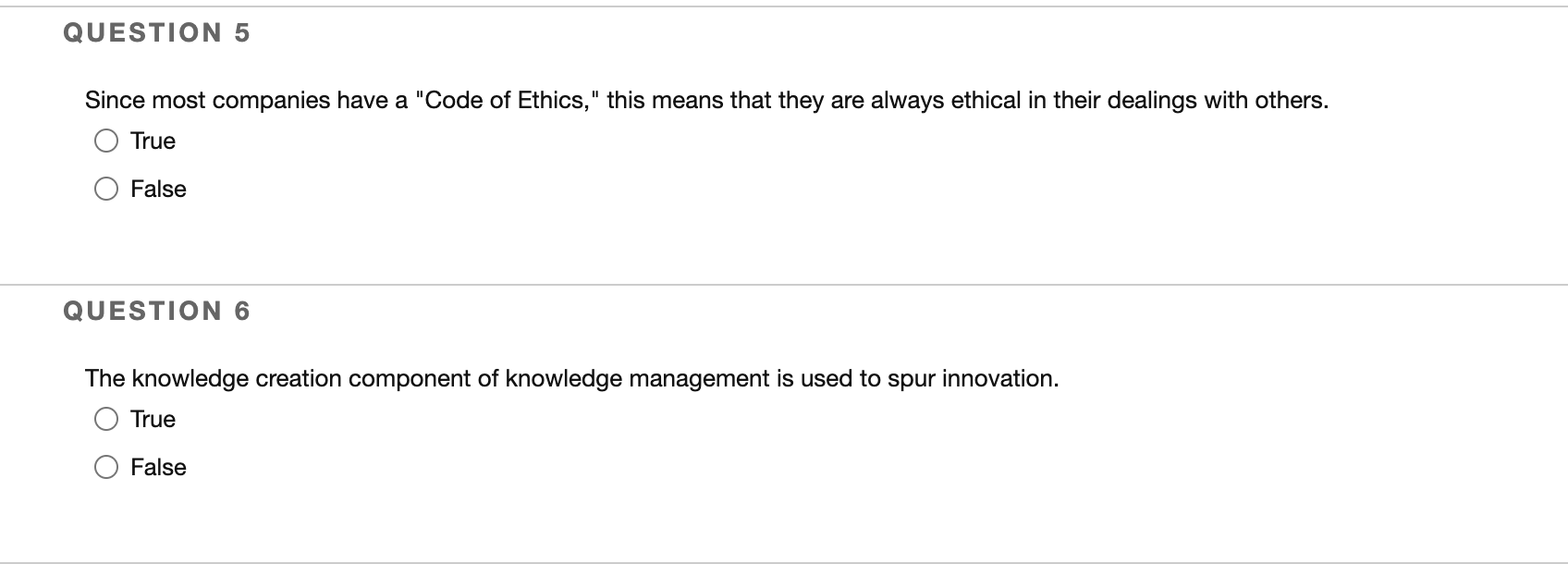 Solved QUESTION 5 Since most companies have a "Code of | Chegg.com