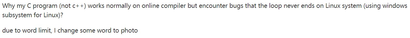 Solved Why my C program (not c++ ) works normally on online | Chegg.com