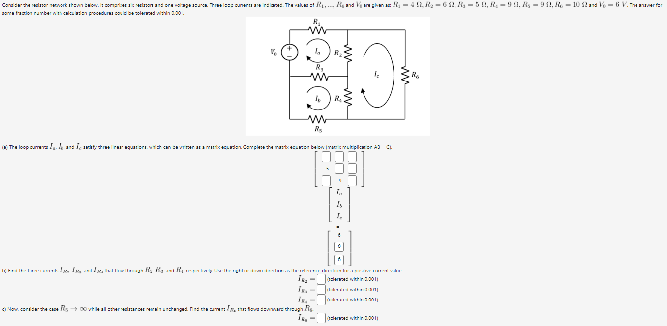 Solved Consider the resistor network shown below. It | Chegg.com