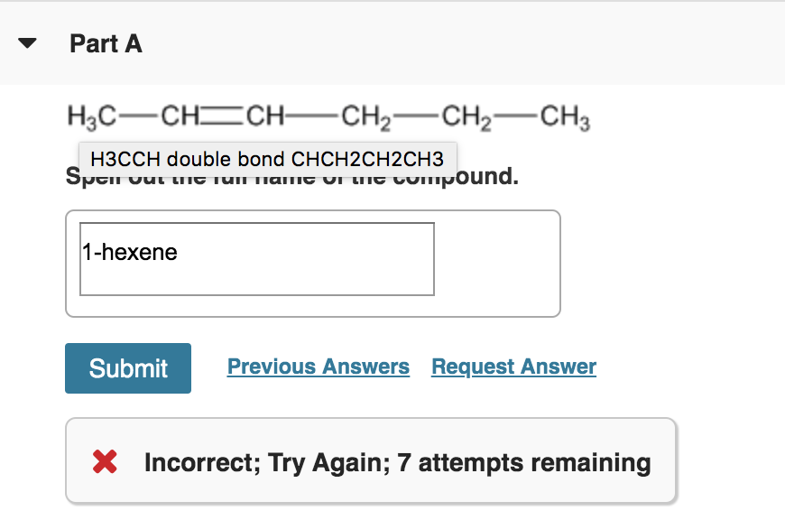 Solved Part A CH3 CH3-CH2-C=CH2 Spell out the IUPAC name of | Chegg.com