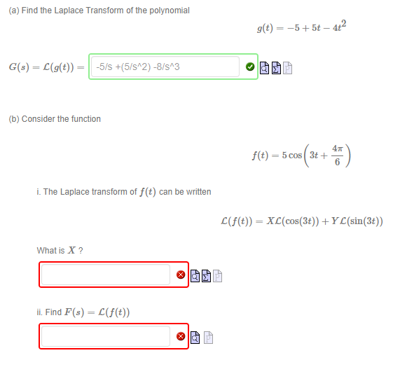 Solved (a) Find the Laplace Transform of the polynomial g(t) | Chegg.com