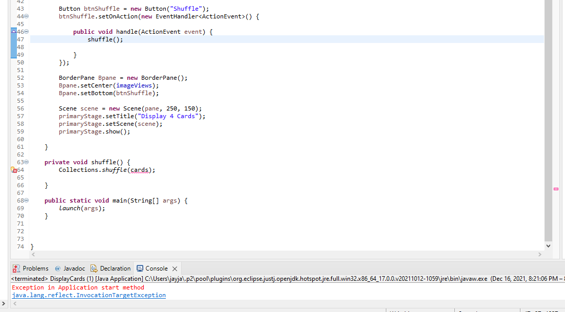 Solved Hello I have code here to display 3 cards and also | Chegg.com